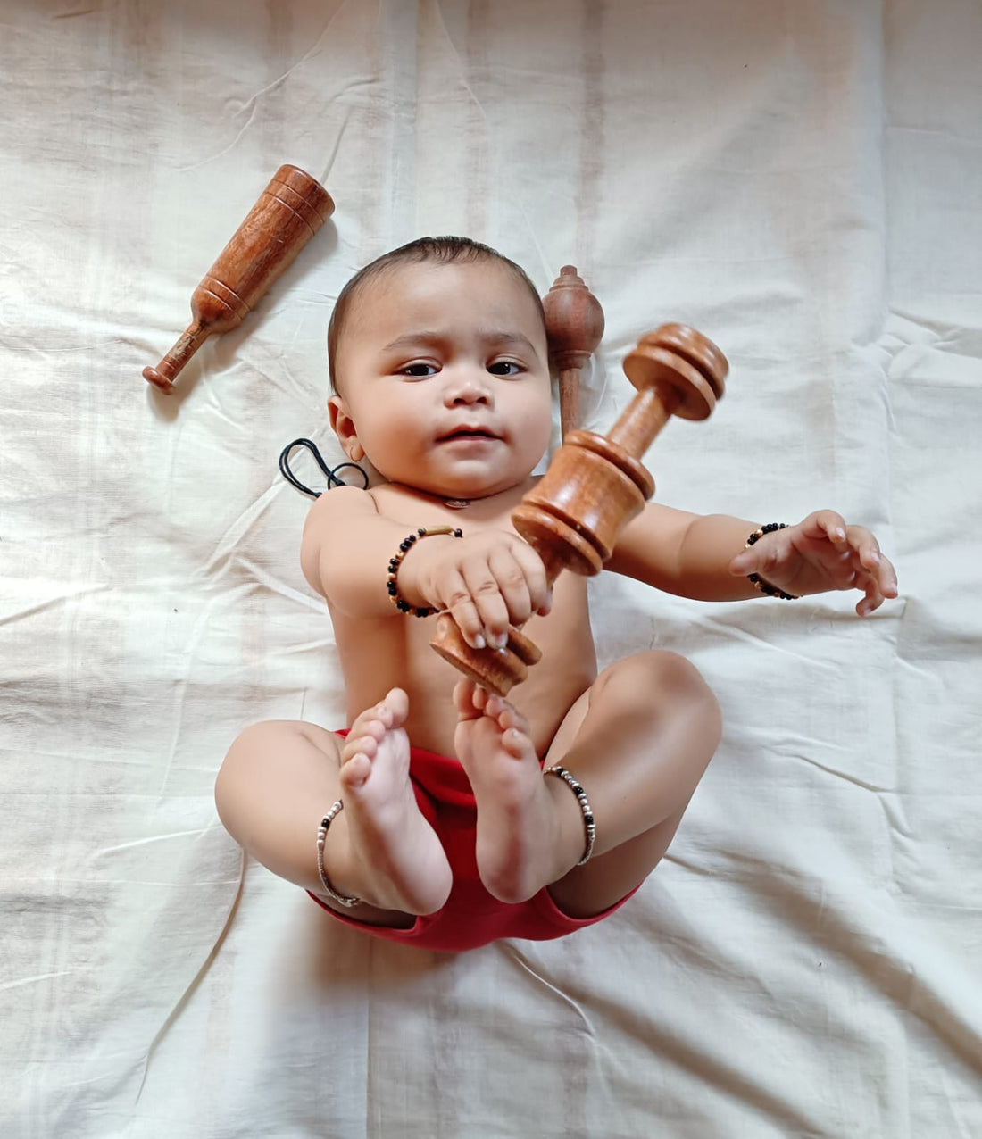 Set of mini gada + Samtola + mudgar for baby gift – The Great Indian ...